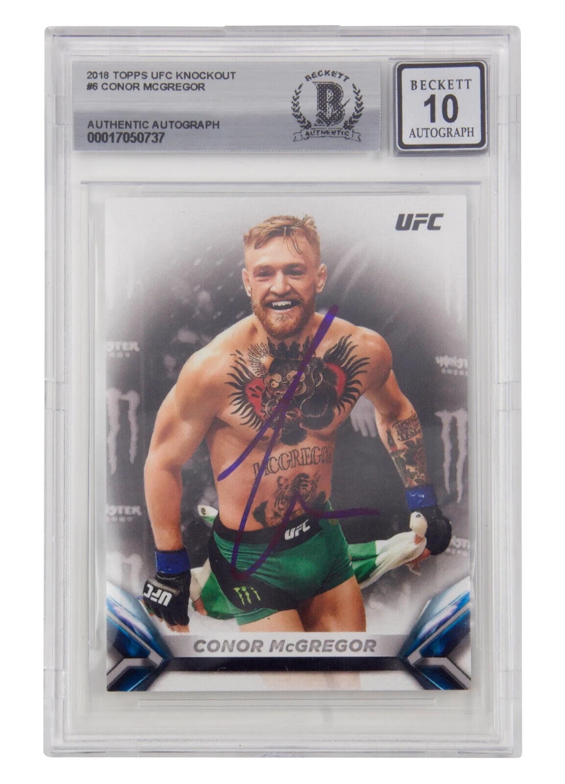 Conor McGregor Signed 2018 Topps UFC Knockout #6 – BGS 10 Autograph ...