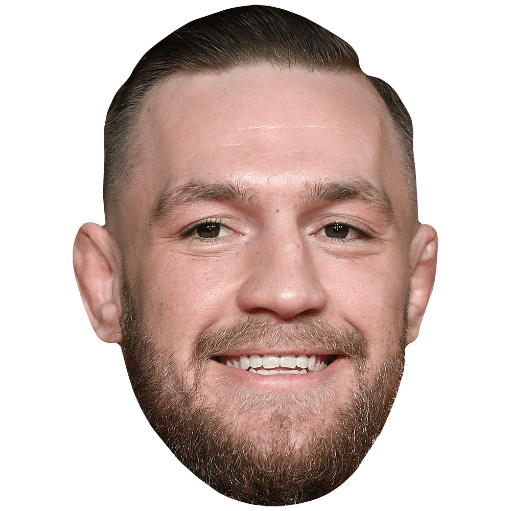 Conor McGregor (Smile) Celebrity Mask, Flat Card Face, Fancy Dress Mask - Walmart.com