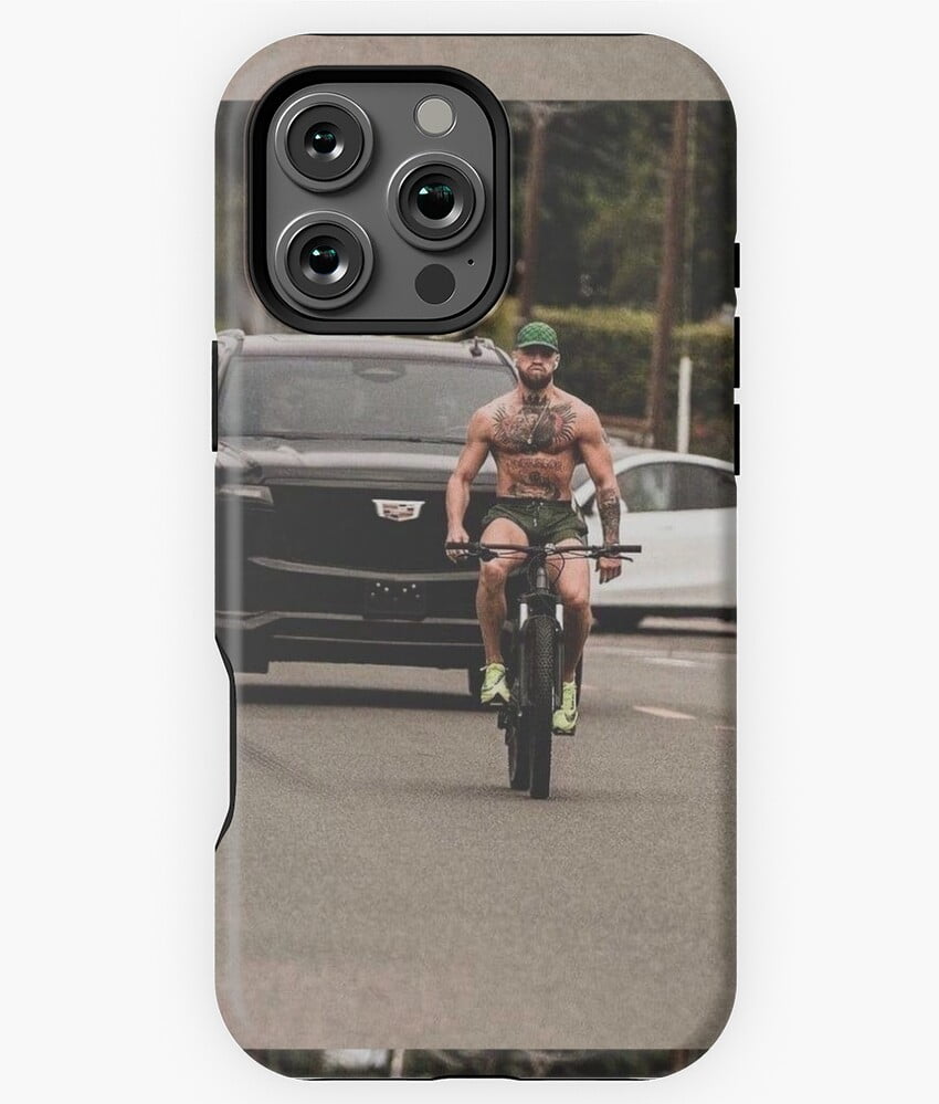 Conor McGregor on a Bicycle Funny Phone Case for iPhone 16 15 14 13 12 ...