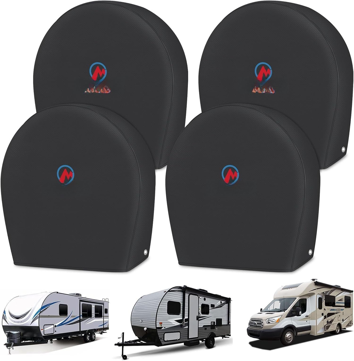 Conova RV Covers 4 - 600D Tough Wheel Cover Protector for RV, , SUV, Trailer, Caper, Boat and ...