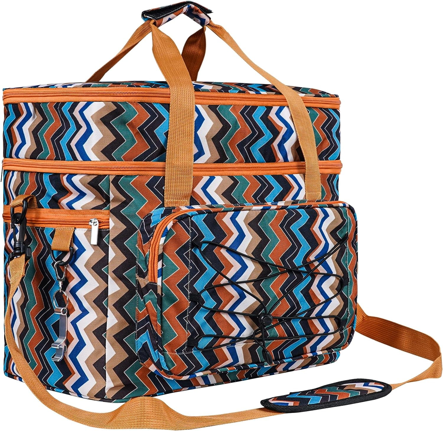 Conpaxye 60 Can Collapsible Soft-Sided Cooler with Insulated Top ...