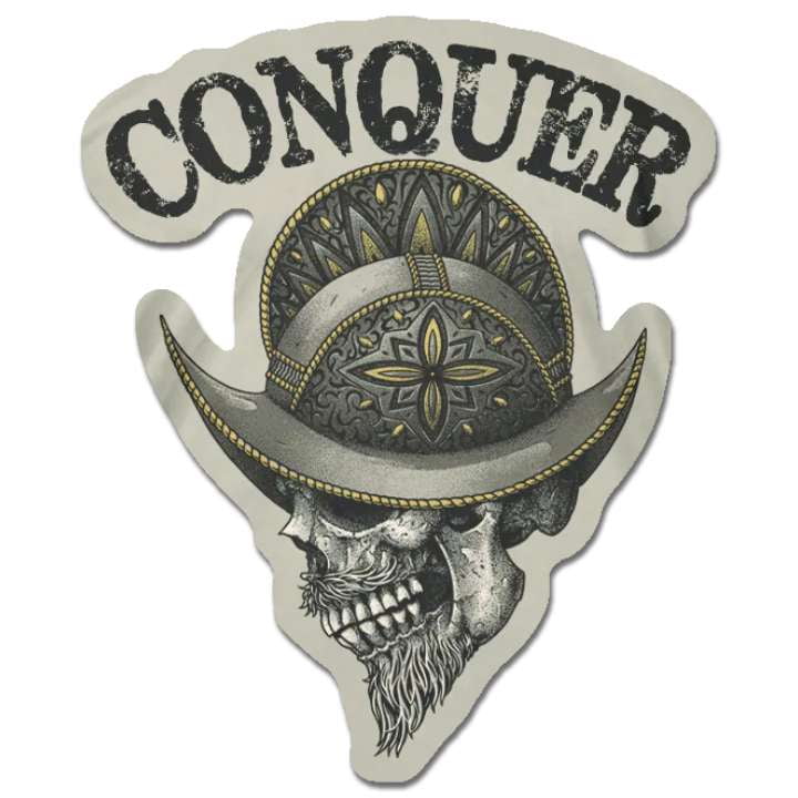 Conquer Full Color Vinyl Die Cut Single Velcro Printed Patch - Walmart.com