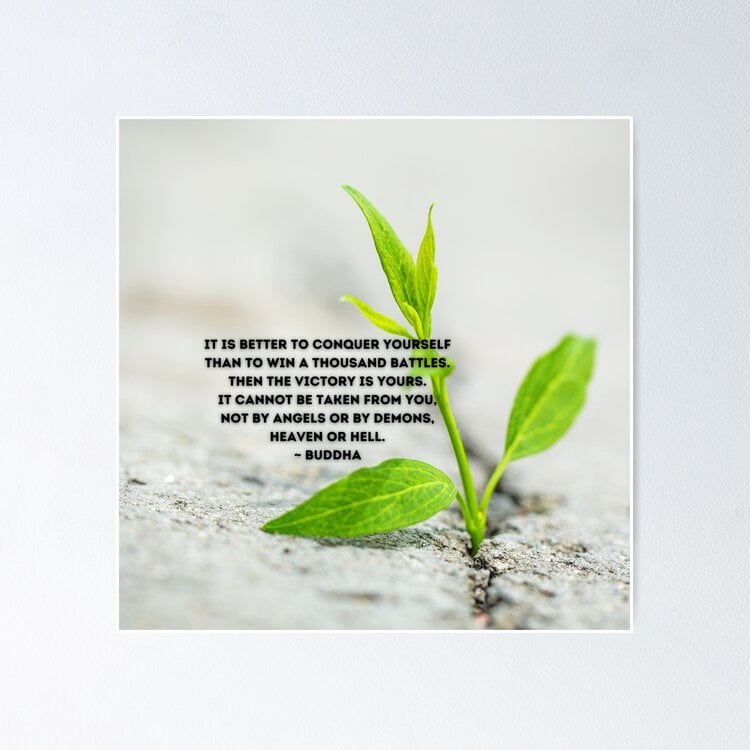 Conquer Yourself Poster- Unframed Poster | Wall Art | Perfect For Home ...