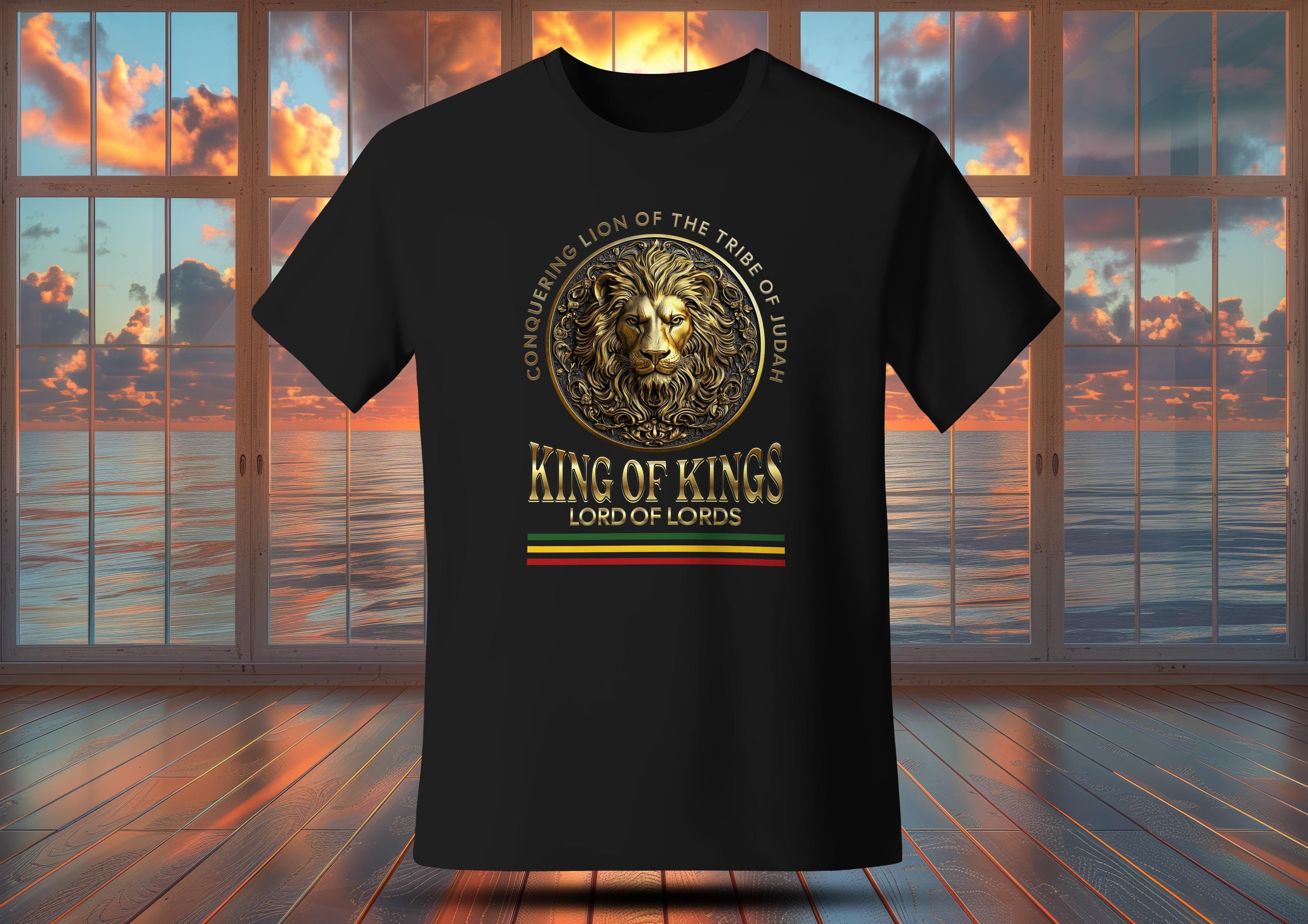 Conquering Lion of the Tribe of Judah t-shirt, King of Kings, Rastafari ...