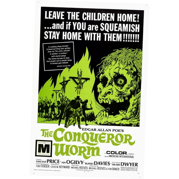 Conqueror Worm, The Movie Poster Metal Print 12x16 12x16 Square Adults ...