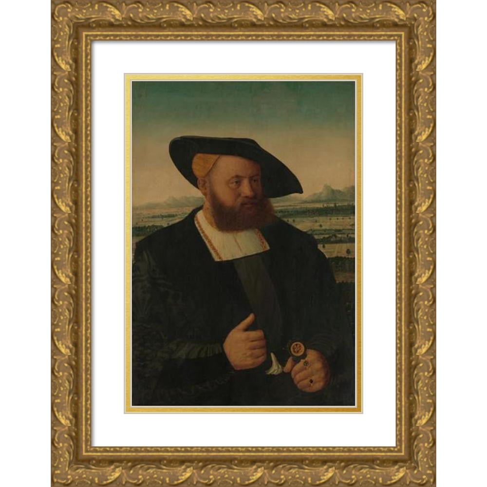 Conrad Faber Von Kreuznach 11x14 Gold Ornate Wood Frame and Double ...