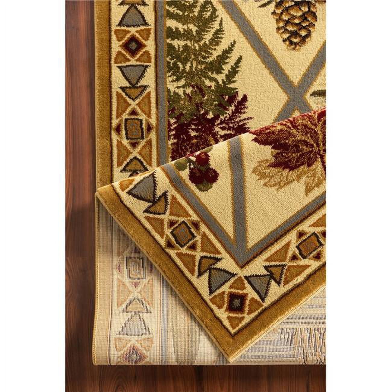 Conrad Home RST5202 2x7 2 ft. 7 in. x 7 ft. 3 in. Lodge Area Rug, Ivory ...