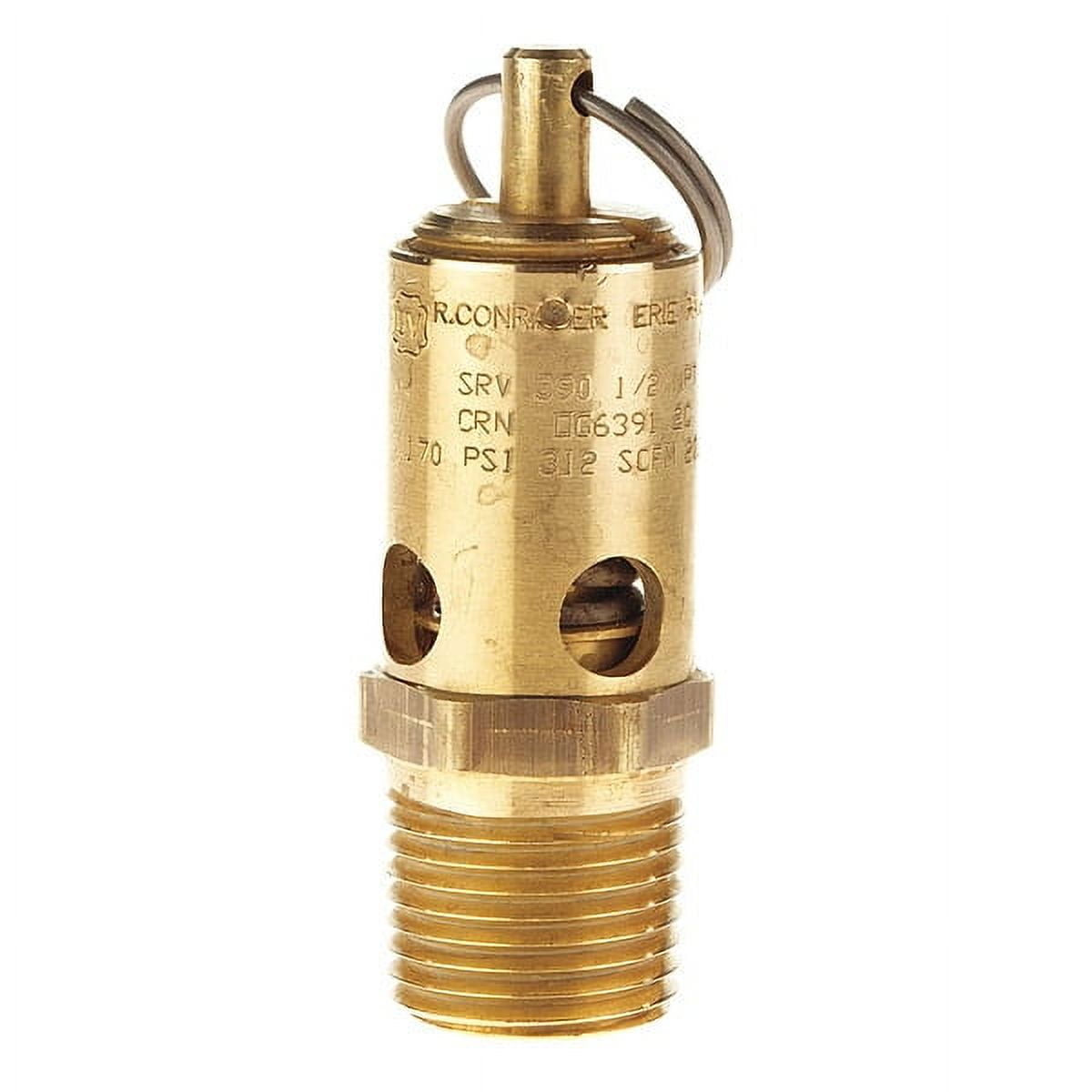 Conrader Air Safety Valve,1/2" (M) NPT Inlet SRV390-12-125 SST ...