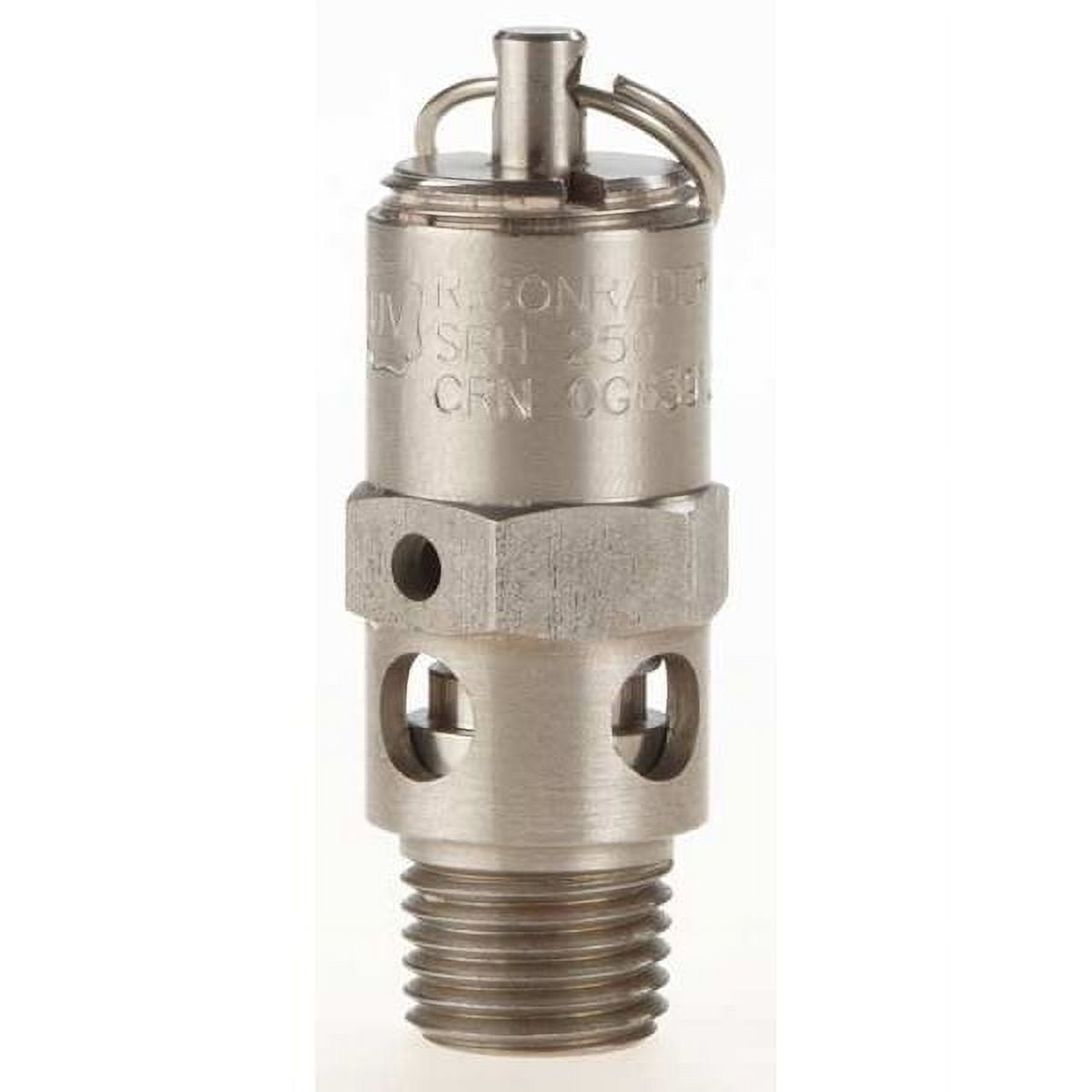 Conrader Safety Valve,Hard Seat,1/4In,250 PSI,SS SRH250-SS-250 ...