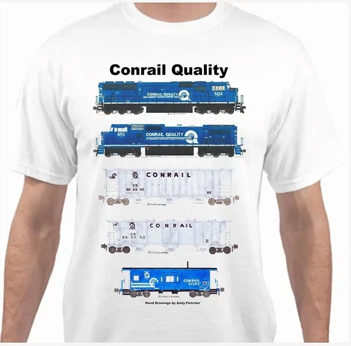 Conrail Quality Train Railroad T-Shirt by Andy Fletcher - Walmart.com