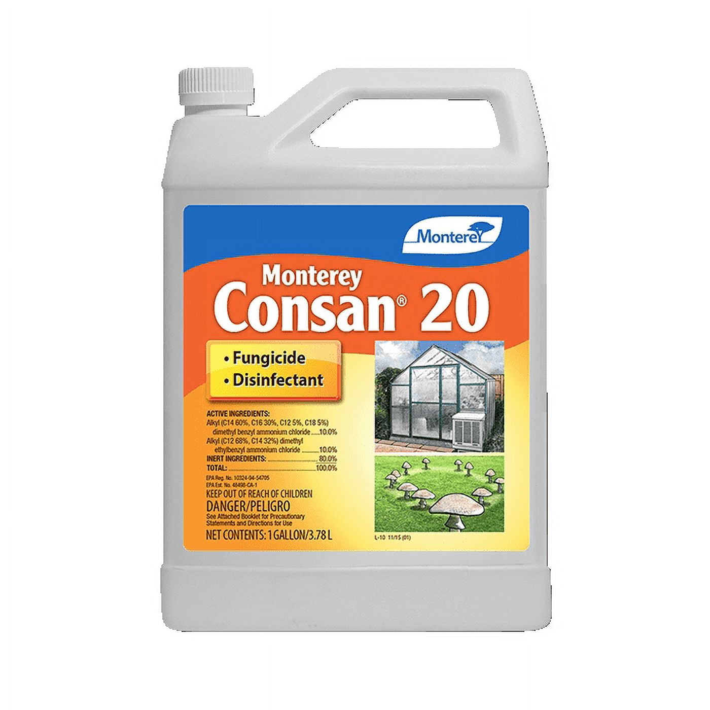 Consan 20 Fungicide 128oz- Multi Purpose Disinfectant - Walmart.com