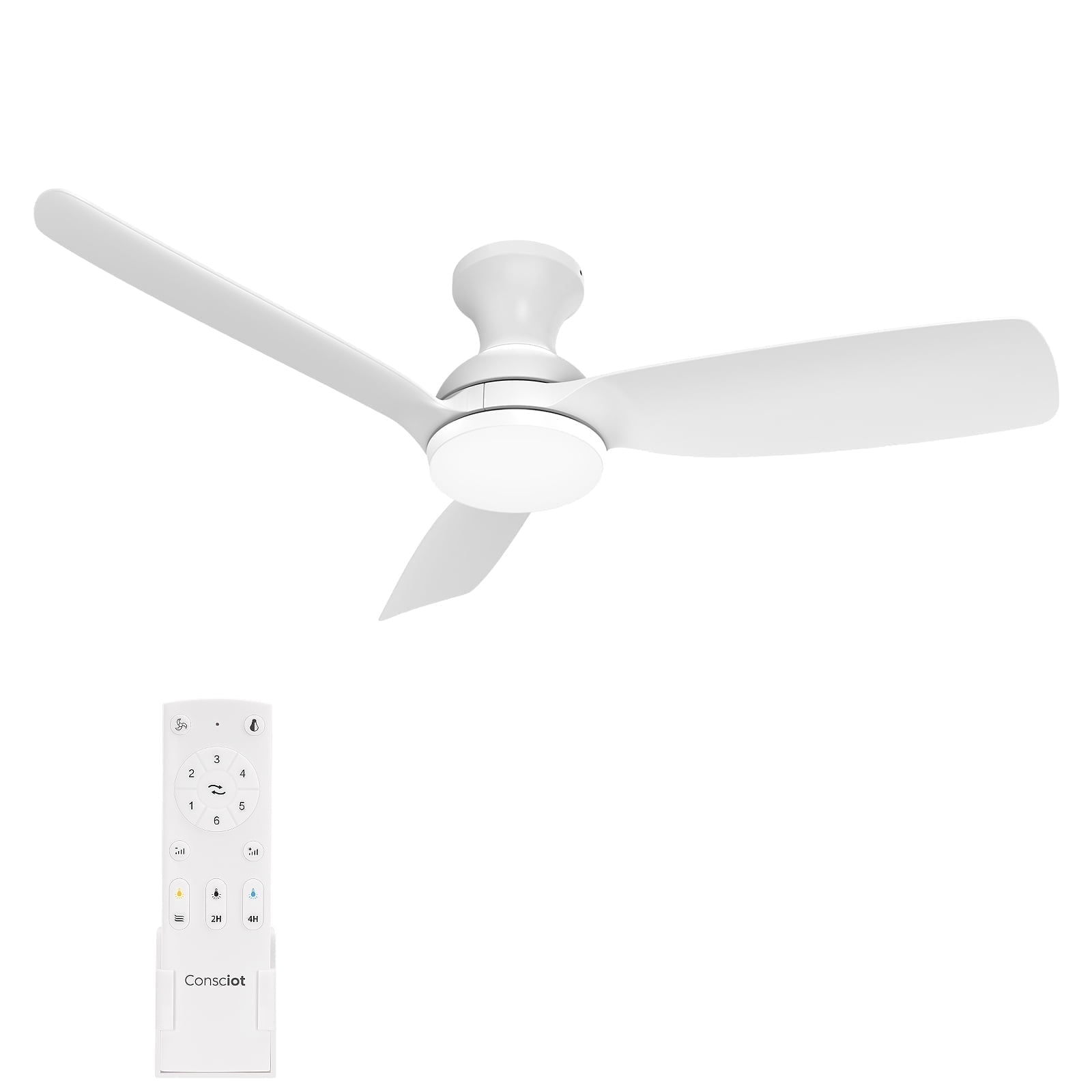 Consciot, 44 Inch Ceiling Fan with Light, Remote Control, 6 Speeds ...