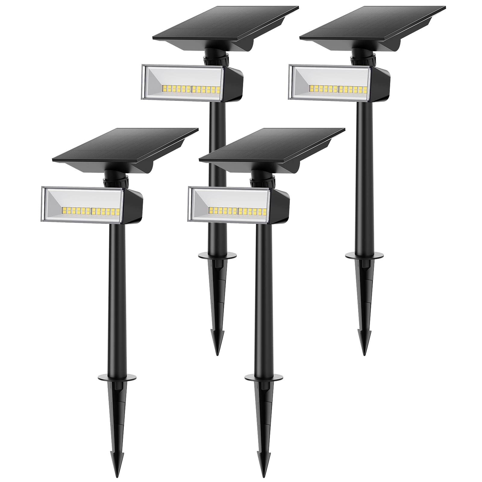 Consciot Cool White Solar Spot Lights Outdoor, 360°Adjustable Solar ...