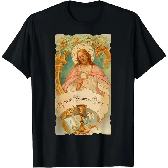 Consecration to the Sacred Heart Vintage Catholic Unisex T-Shirt up to ...