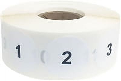 Consecutive Black Number Labels 1-1000 Repeating | 1" inch - 1000 Pack ...