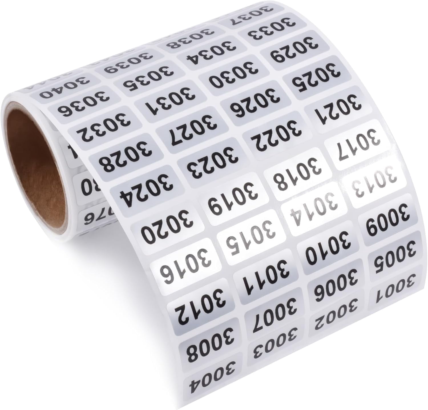 3001-4000 Consecutive Number Inventory Stickers Self Adhesive ...