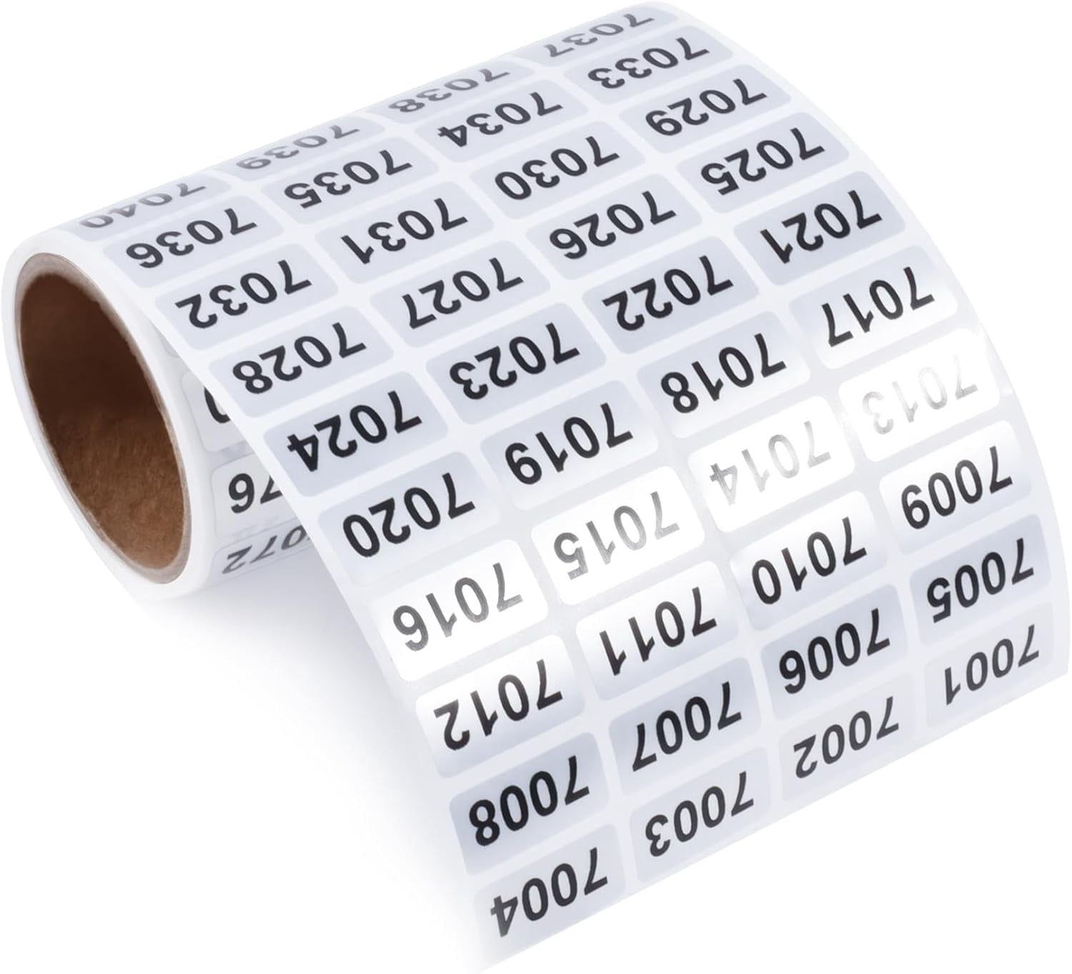 7001-8000 Consecutive Number Inventory Stickers Self Adhesive ...