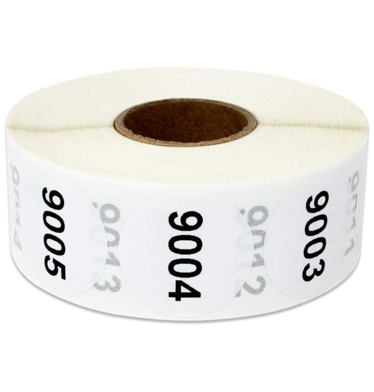 Consecutive Number Labels 9001-10000 - 1 Inch Round Stickers - 1000 ...