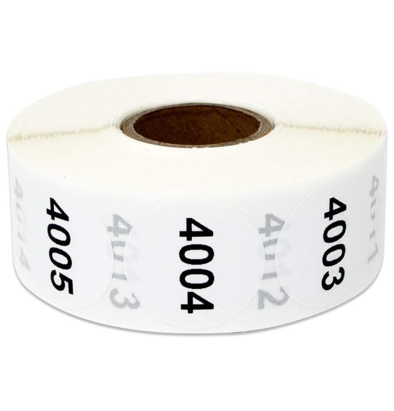 Consecutive Number Stickers 4001-5000 - 1 Inch Round Labels, 1000 Count ...