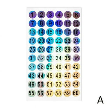 4 in. Circle - 2 in. Black Number Labels - Roll of 500 - Walmart.com