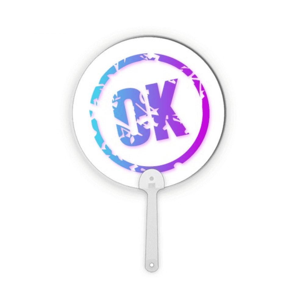 Consent Mottled Judgment Mood Plastic Round Handheld Fan Decorations ...