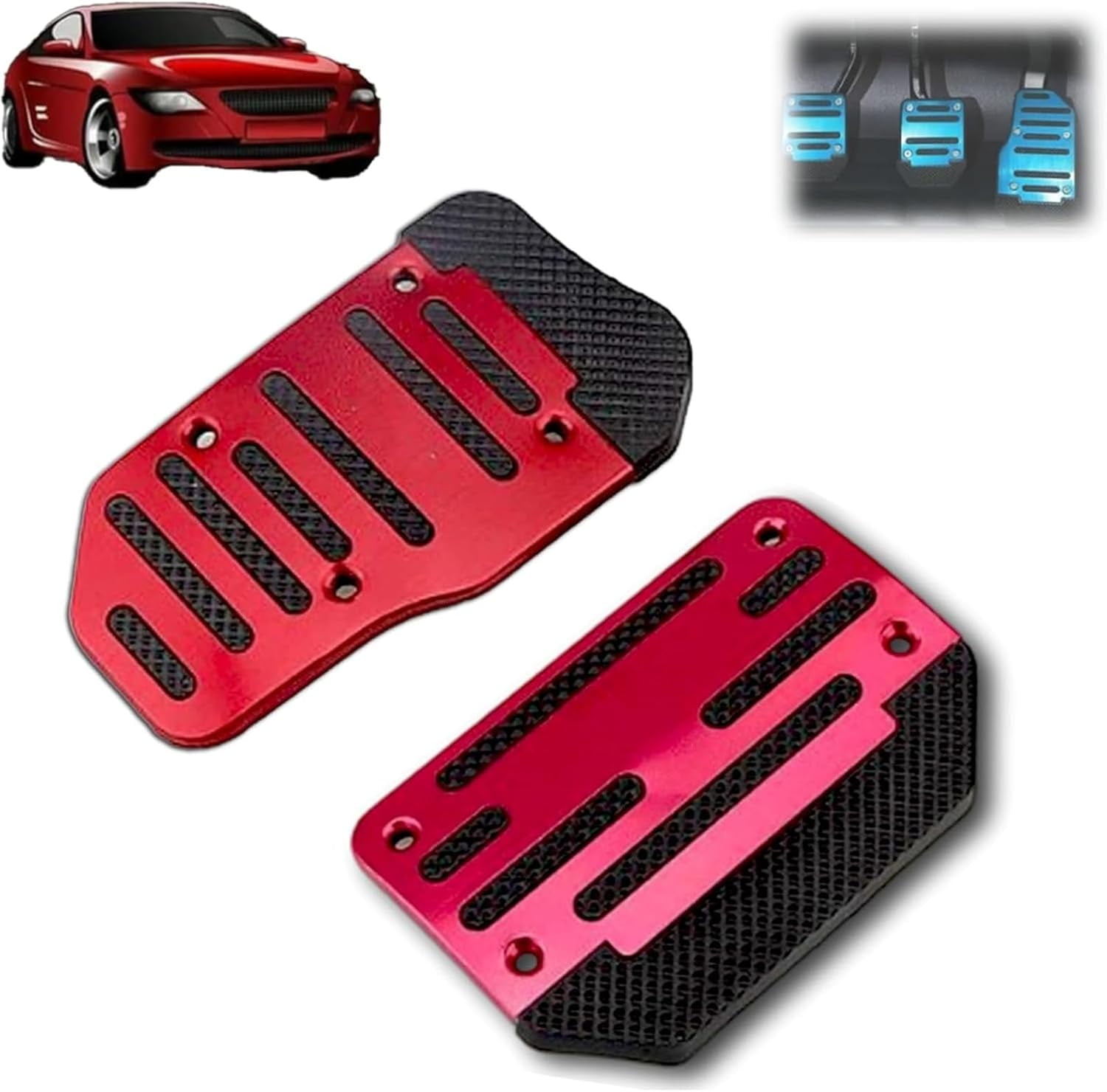 Consentbil Car Anti-Skid Foot Pedal, Car Non Slip Aluminum Alloy Pedal ...