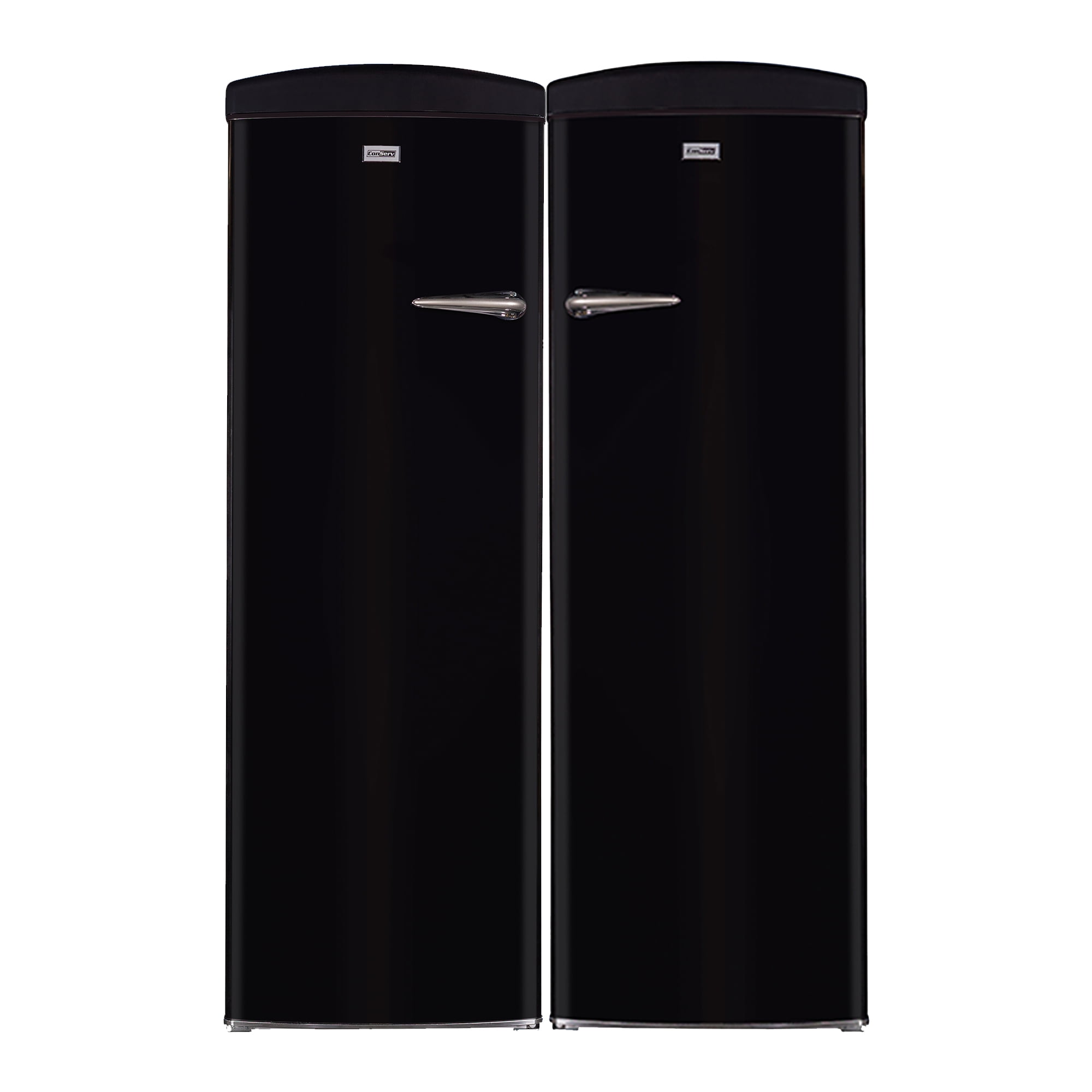 Conserv Retro Refrigerator-Freezer Set in Black - Walmart.com