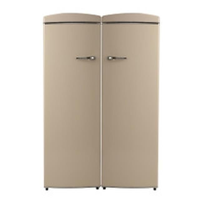 Conserv Retro Refrigerator-Freezer Set in Cream - Walmart.com