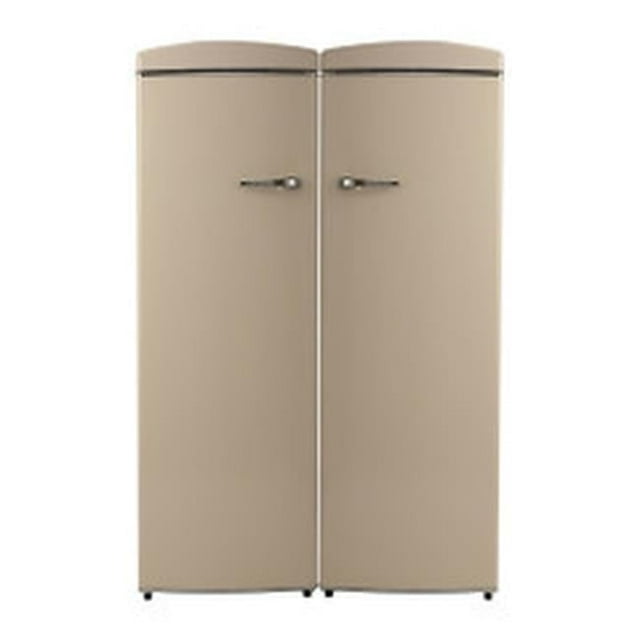 Conserv Retro Refrigerator-Freezer Set in Cream - Walmart.com