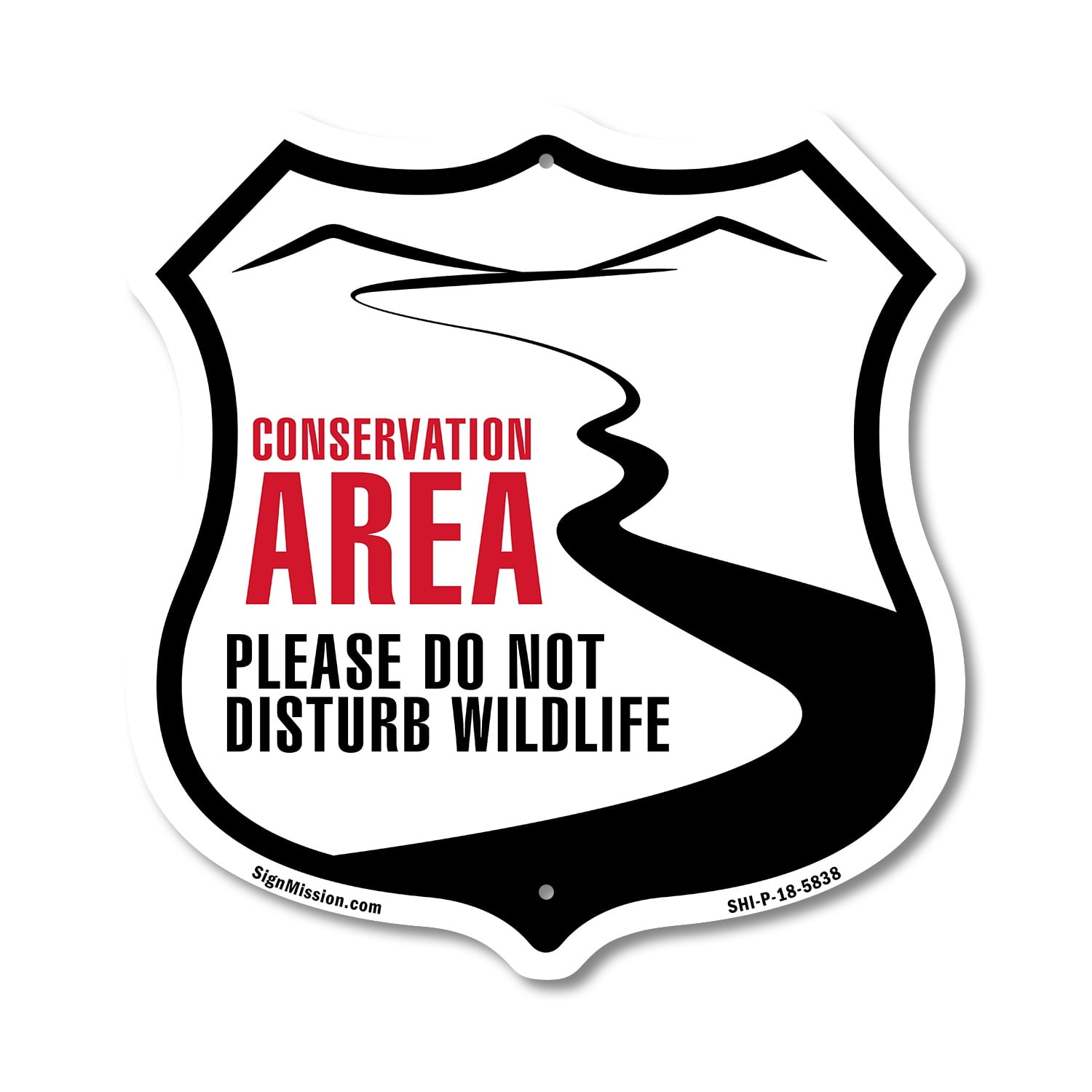 Conservation Area Do Not Disturb Wildlife 18 inch X 18 inch Shield ...