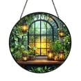 Conservatory Plant Interior Stained Glass Style Window Decor, Botanical ...