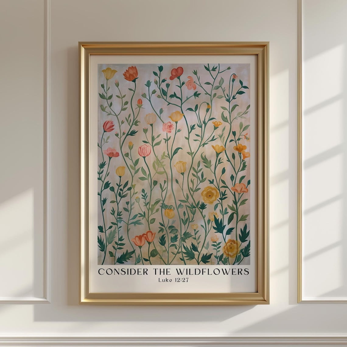 Consider The Wildflowers Christian Wall Art Bible Verse Wall Art ...