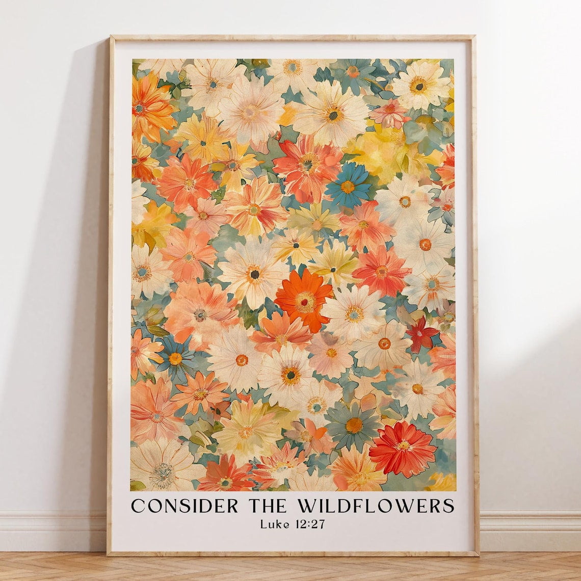 Consider The Wildflowers Christian Wall Art Bible Verse Wall Art ...