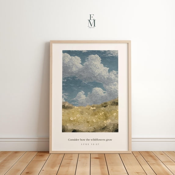 Consider The Wildflowers, Luke 12:27, Christian Artwork, Wildflower ...