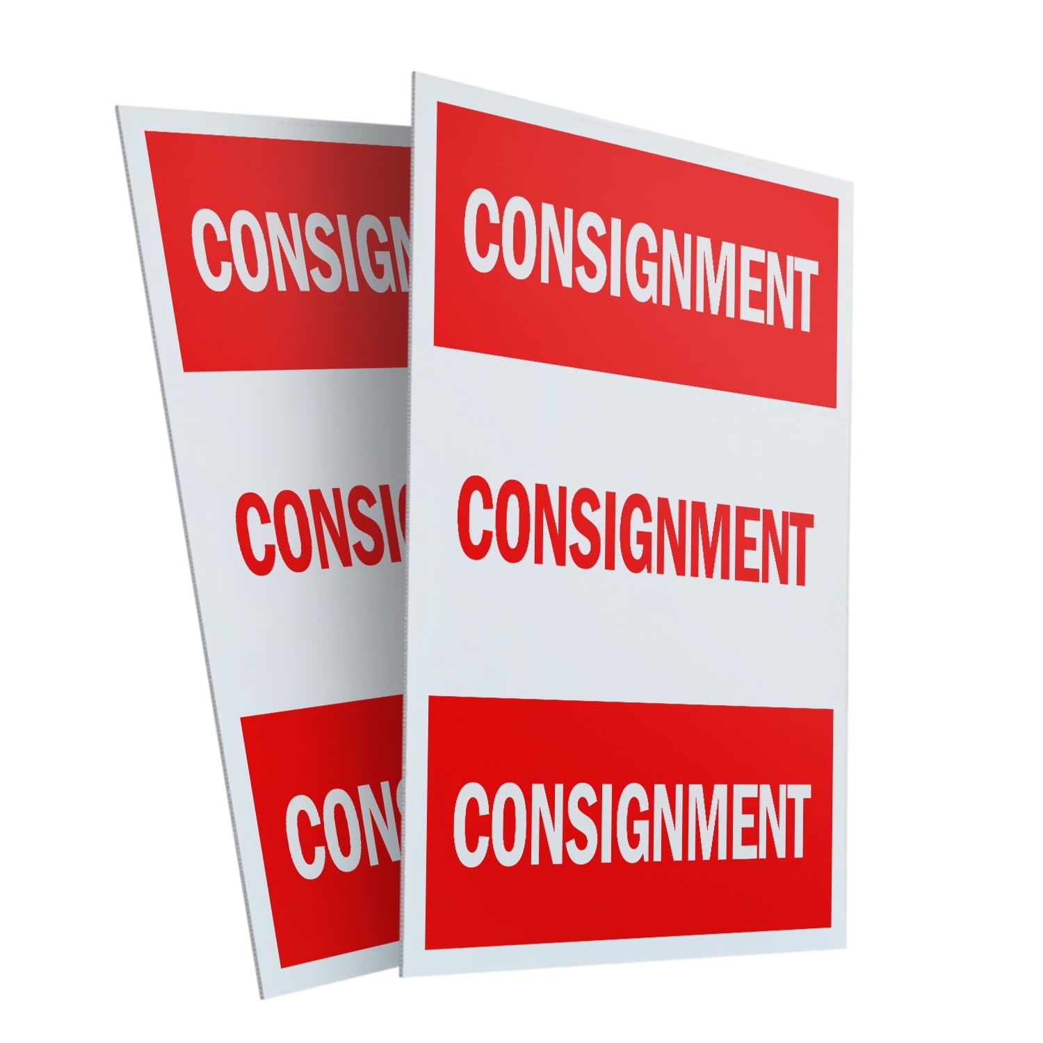 Consignment (2-PACK) 24" x 36" Plastic Signs | Sign Insert 4mm ...