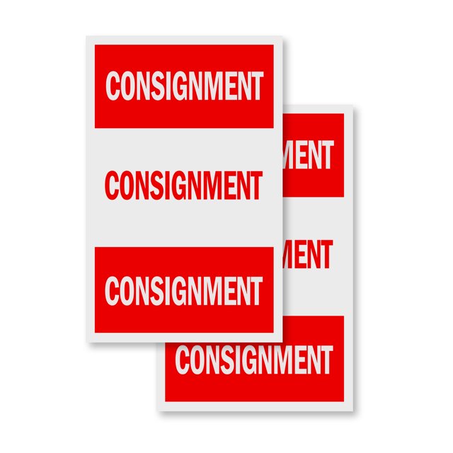 Consignment (2-PACK) 24" x 36" Vinyl Decals | Sign Insert Peel & Stick ...