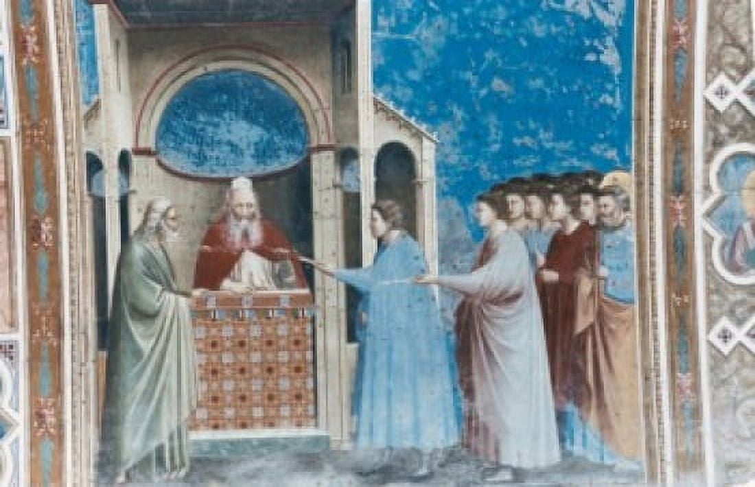 Consignment of the Rods, The, Giotto, (ca.1266-1337/Italian), Fresco ...