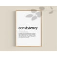 Consistency Definition Posters, Office Poster, Office, Home Gym Sign ...