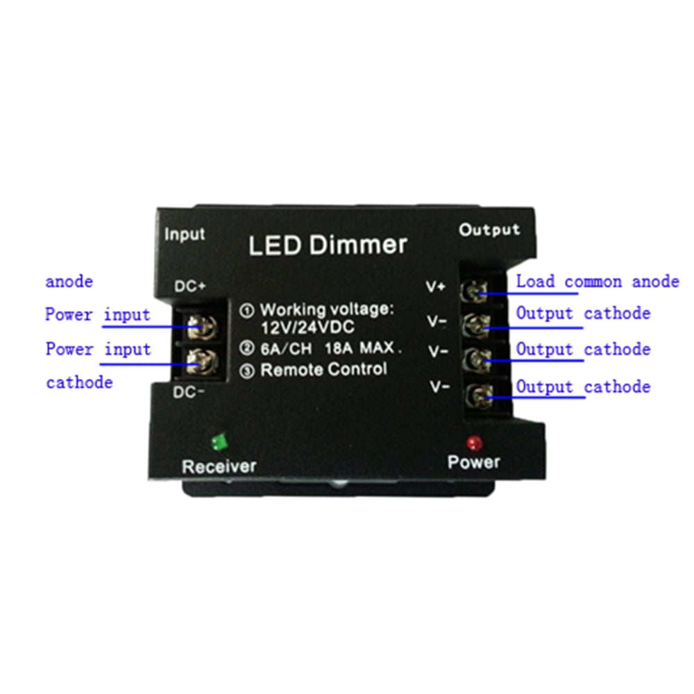 Console,12v-24v 18a Pwm Dimmer With Dimmable Slide Dimmer Switch Pwm ...