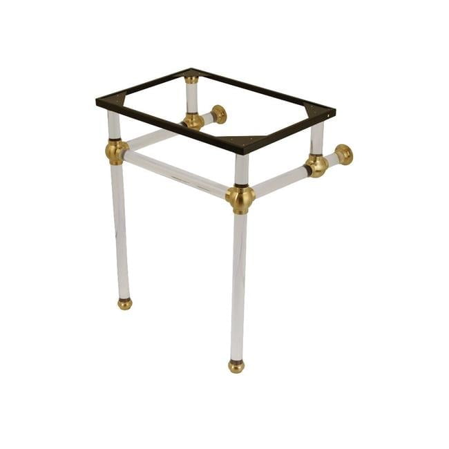 Console Basin Holder with Acrylic Pedestal Brushed Brass - Walmart.com
