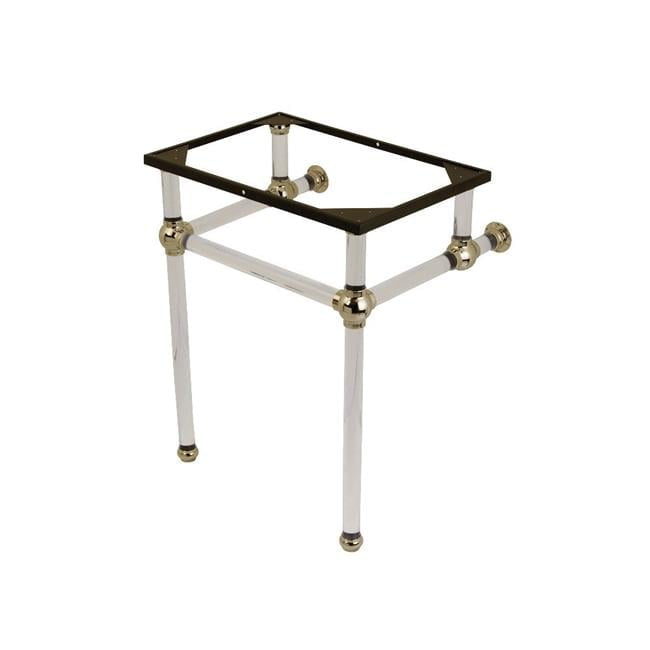 Console Basin Holder with Acrylic Pedestal, Polished Nickel - 20.38 x ...