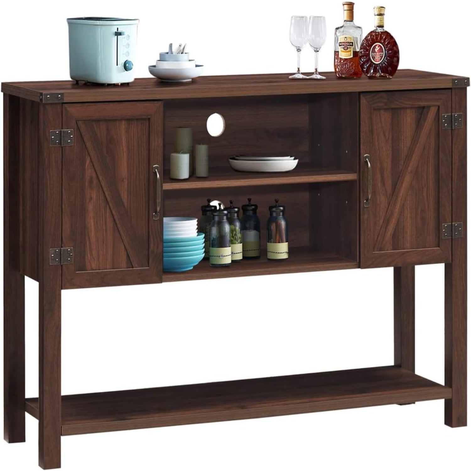 Console Buffet Modern Sideboard with Cabinets and Bottom Contemporary ...