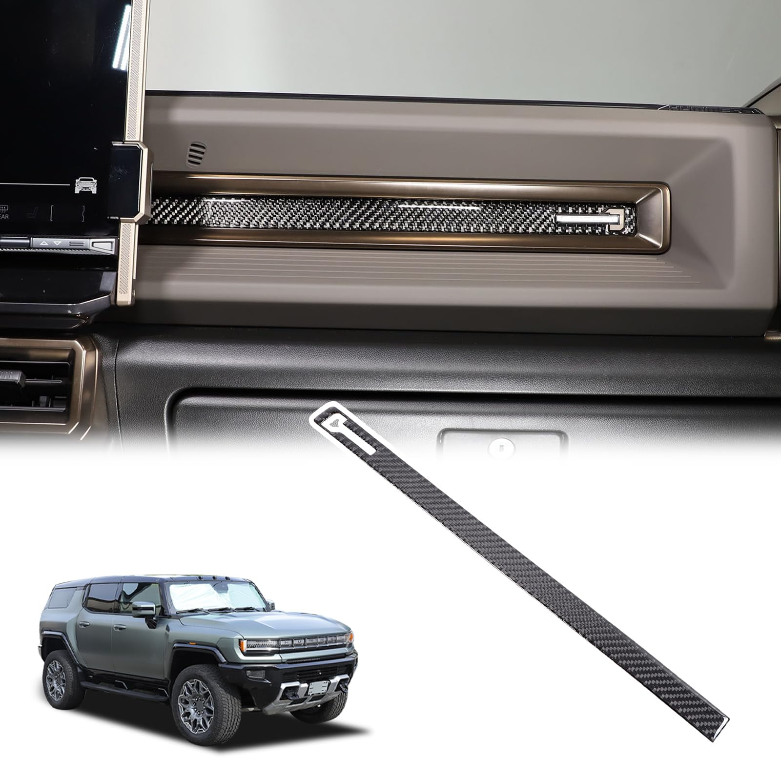 Console Center Dashboard Cover Trim Compatible with Hummer EV 2024 Real ...