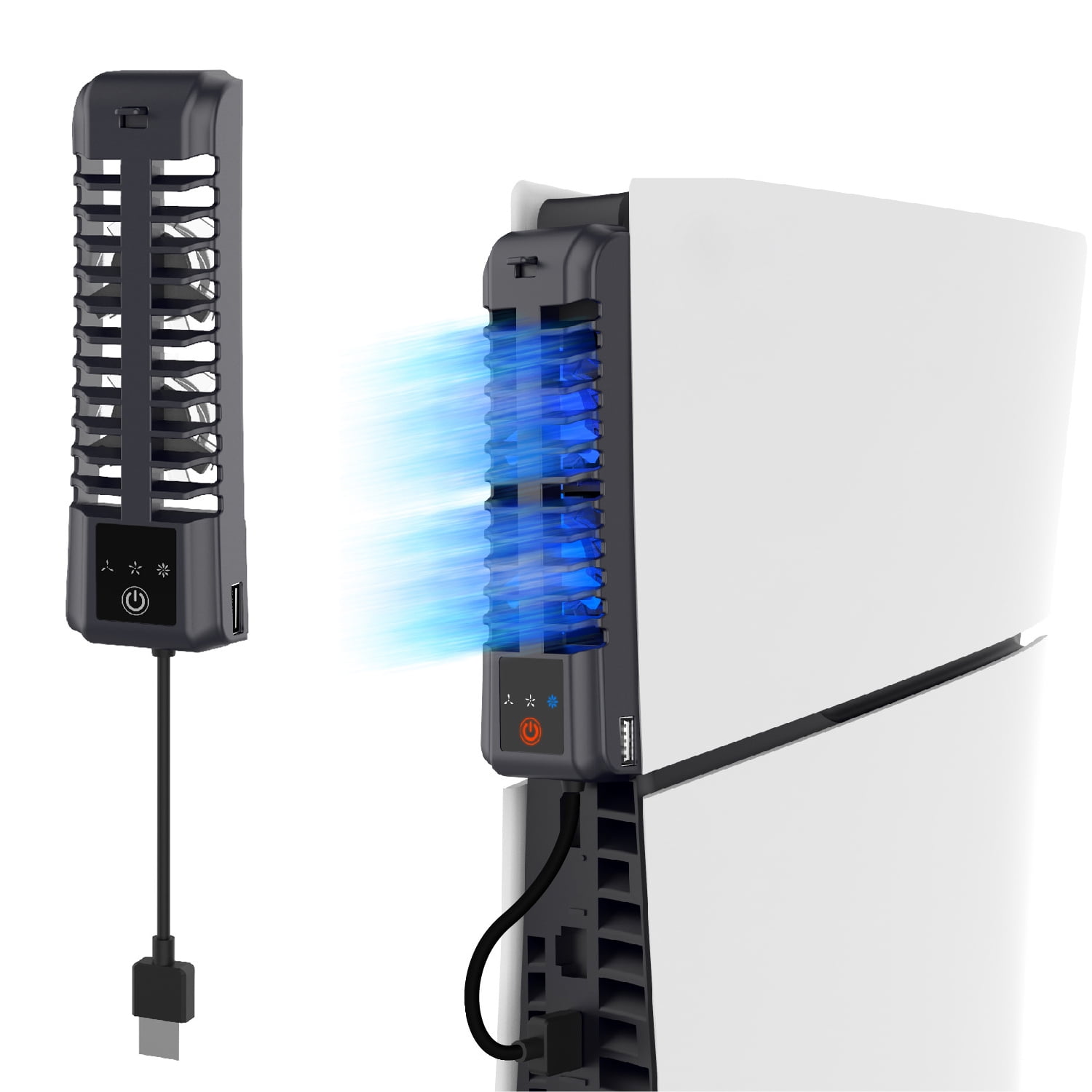 Console Cooling Fan for PS5 Slim, External Radiator-Black - Walmart.com