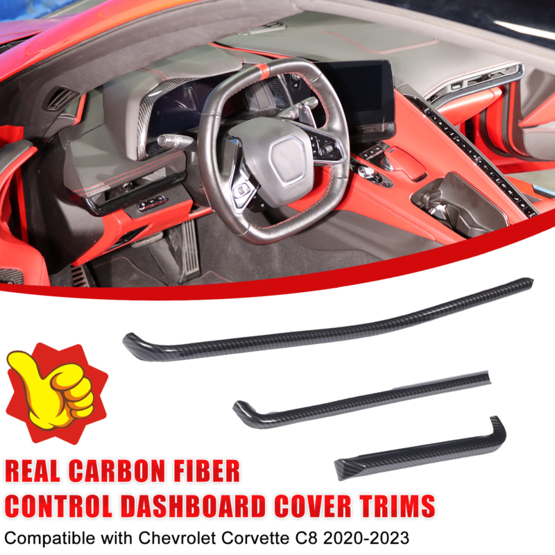 Console Dashboard Panel Trim Real Carbon Fiber For Corvette C8 Z51 Z06 ...
