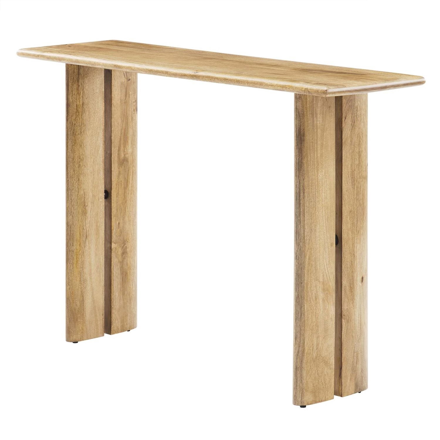 Console Entry Table, Brown Oak, Wood, Living Kitchen Cafe Bistro ...