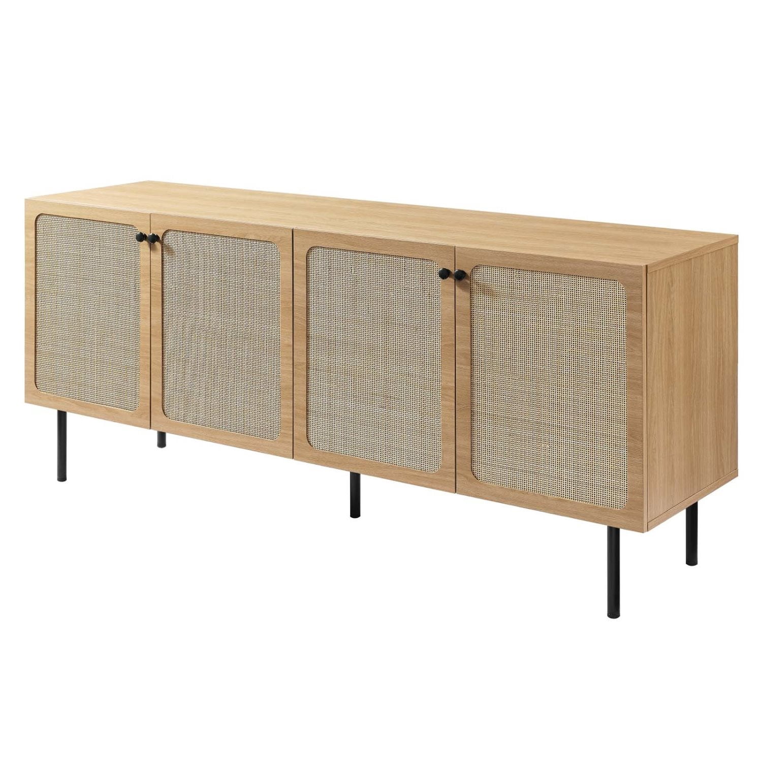 Console Entry Table Sideboard Cabinet, Brown Oak, Wood, Living Kitchen ...
