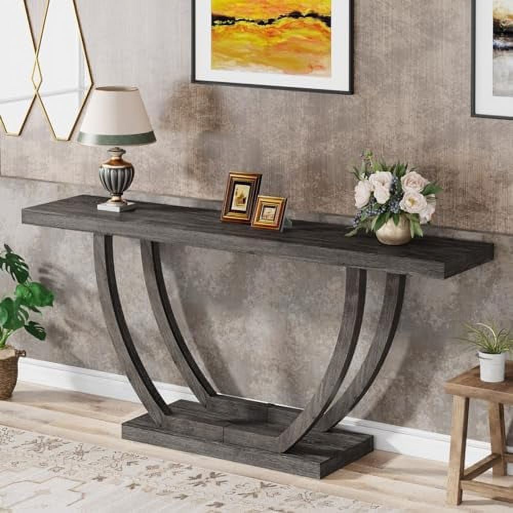 Console Entryway Table Farmhouse 63 Inches Sturdy Wood Console Table ...