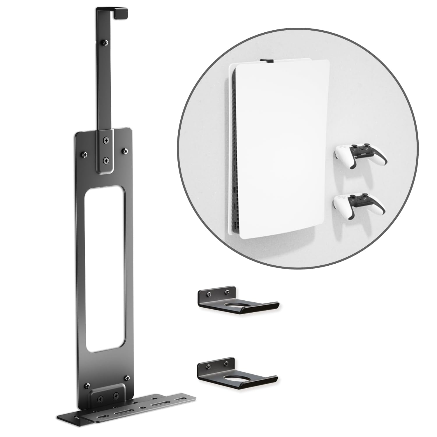 Console Holder Wall Mount for PS5: White Gaming Stand for PlayStation 5 ...