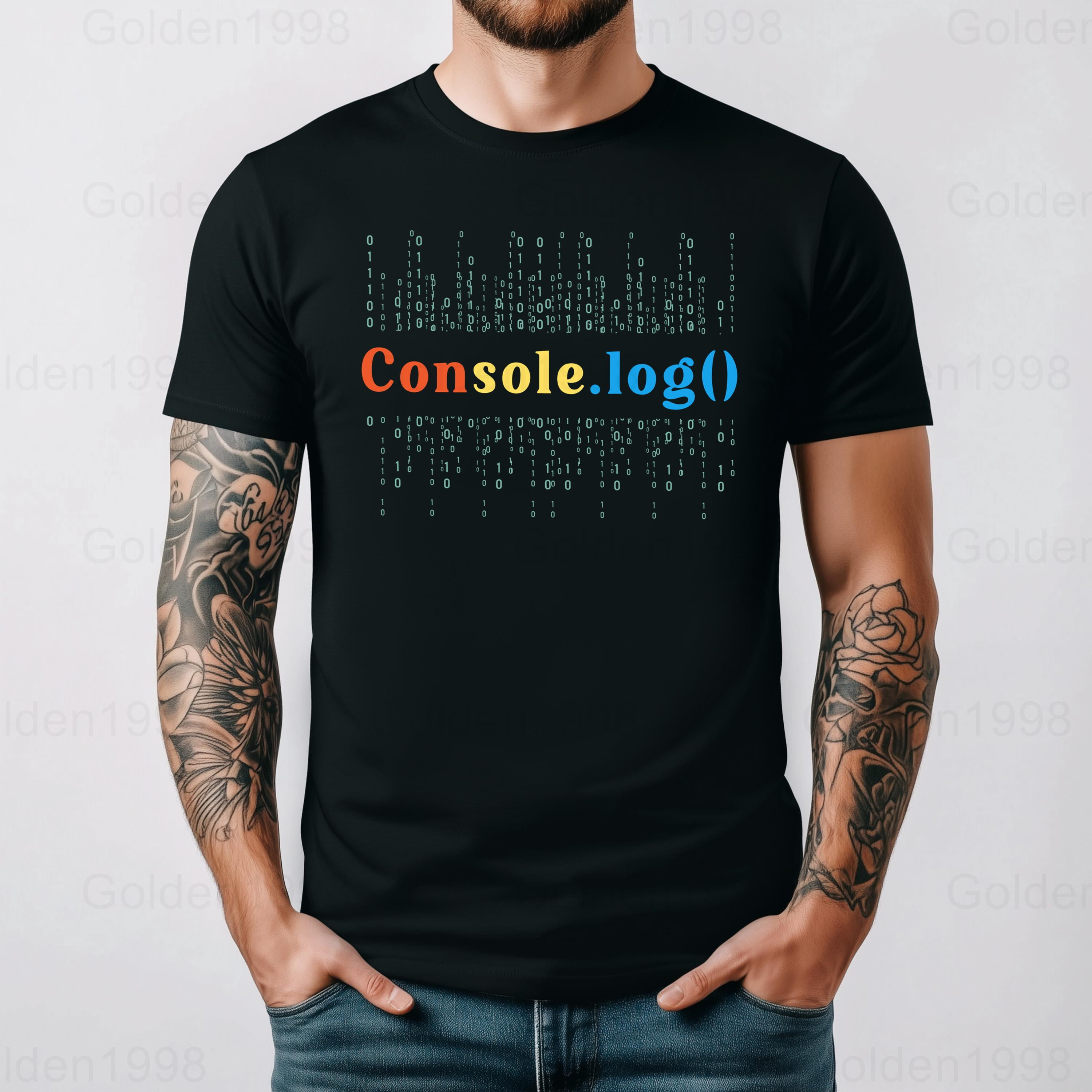 Console Log Javascript Humorous Graphic T Shirt For Programmer Graphic ...